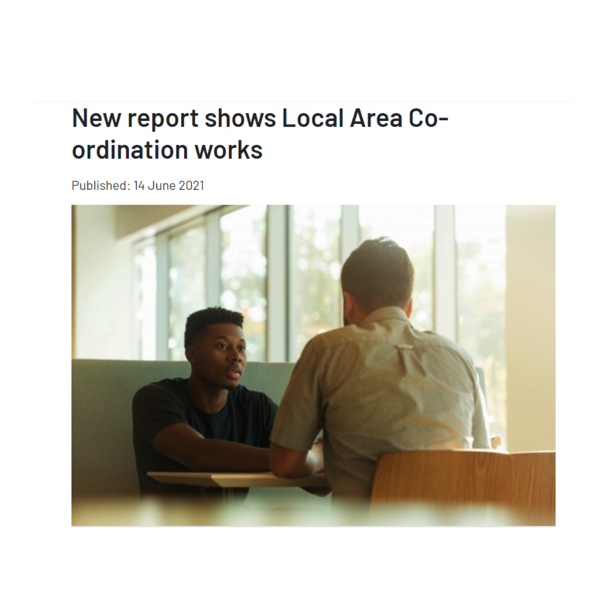 Evaluation of Local Area Coordination in Derby has been published | LAC ...